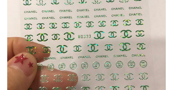 WG333-9 10 sheets/lot Chanel Nail Stickers